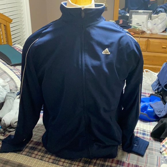 adidas | Jackets & Coats | Adidas Navy Blue Track Jacket | Poshmark
